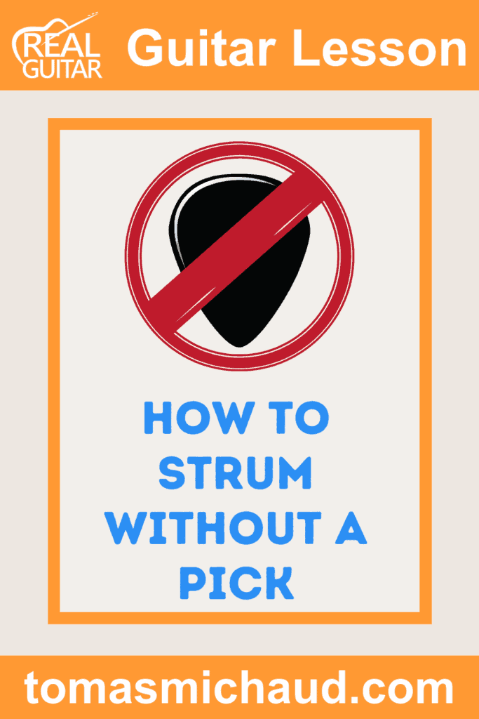How to Strum a Guitar With Your Fingers - Real Guitar Lessons by Tomas ...