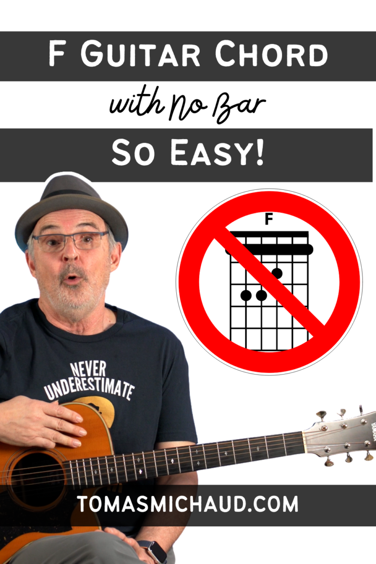 Easy F Chord on Guitar | NO BARRE Needed - Real Guitar Lessons by Tomas ...