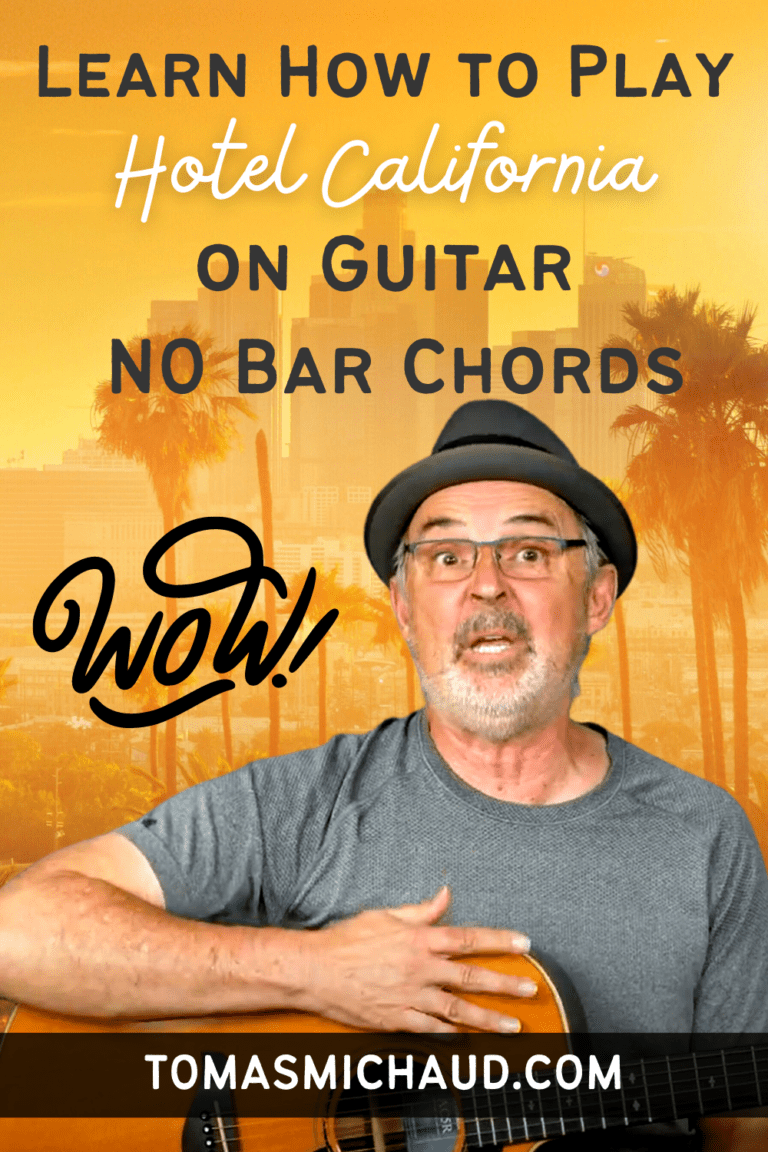 Play Hotel California Without Bar Chords - Real Guitar Lessons by Tomas ...